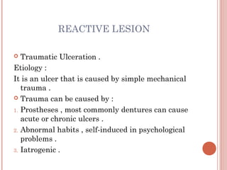 Ulcerative condiion | PPT