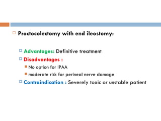 Surgical Management in Ulcerative Colitis | PPT