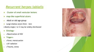 Ulcerative , vascular , bollous lesions | PPTX
