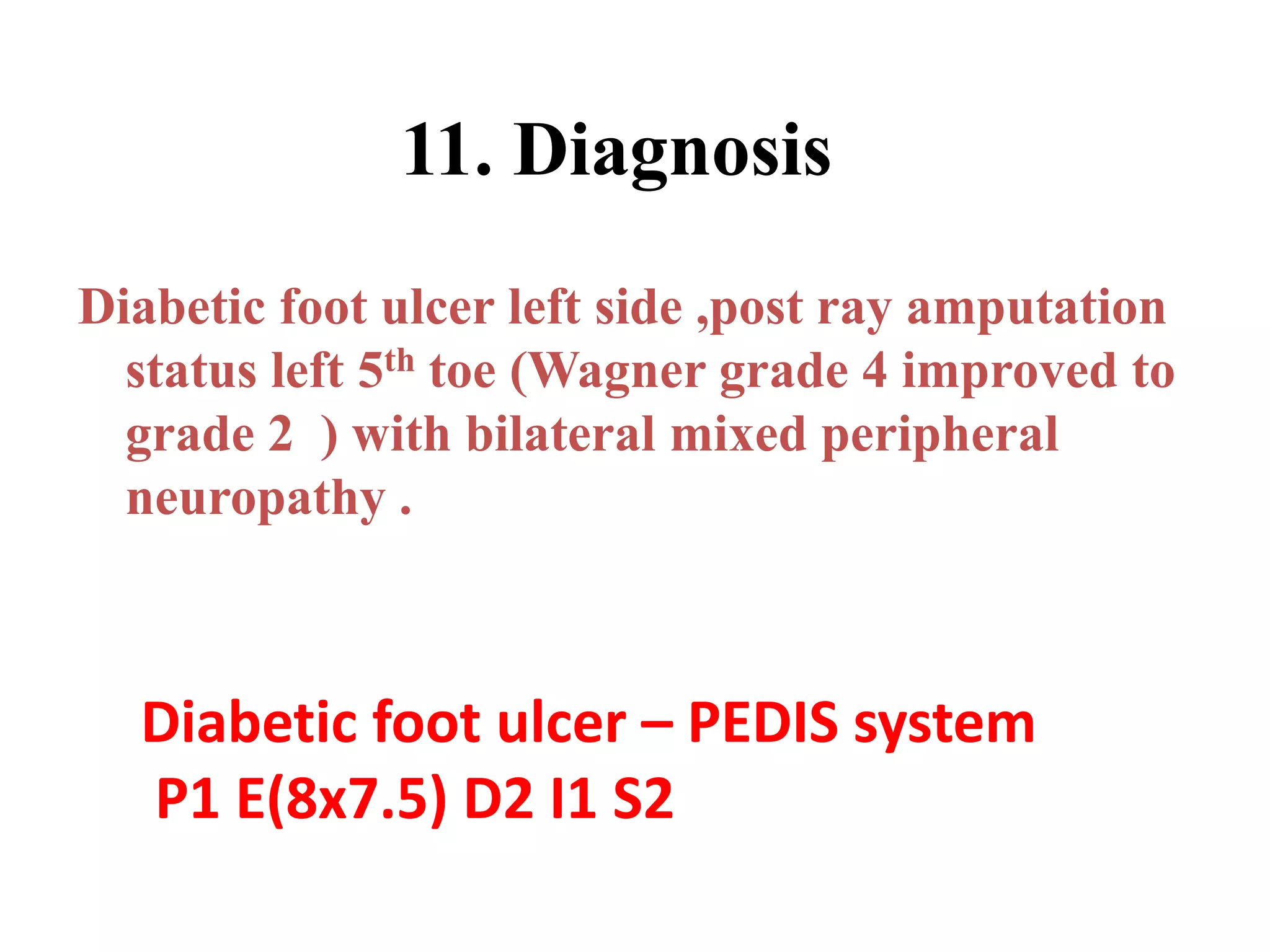 Diabetic foot ulcer case presentation | PPTX