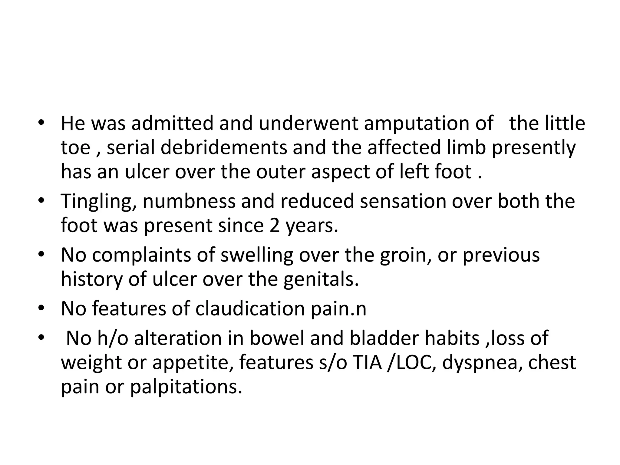 Diabetic foot ulcer case presentation | PPTX