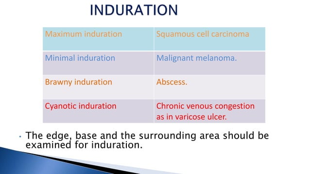 Ulcer examination | PPTX | Skin and Dermatology | Diseases and Conditions