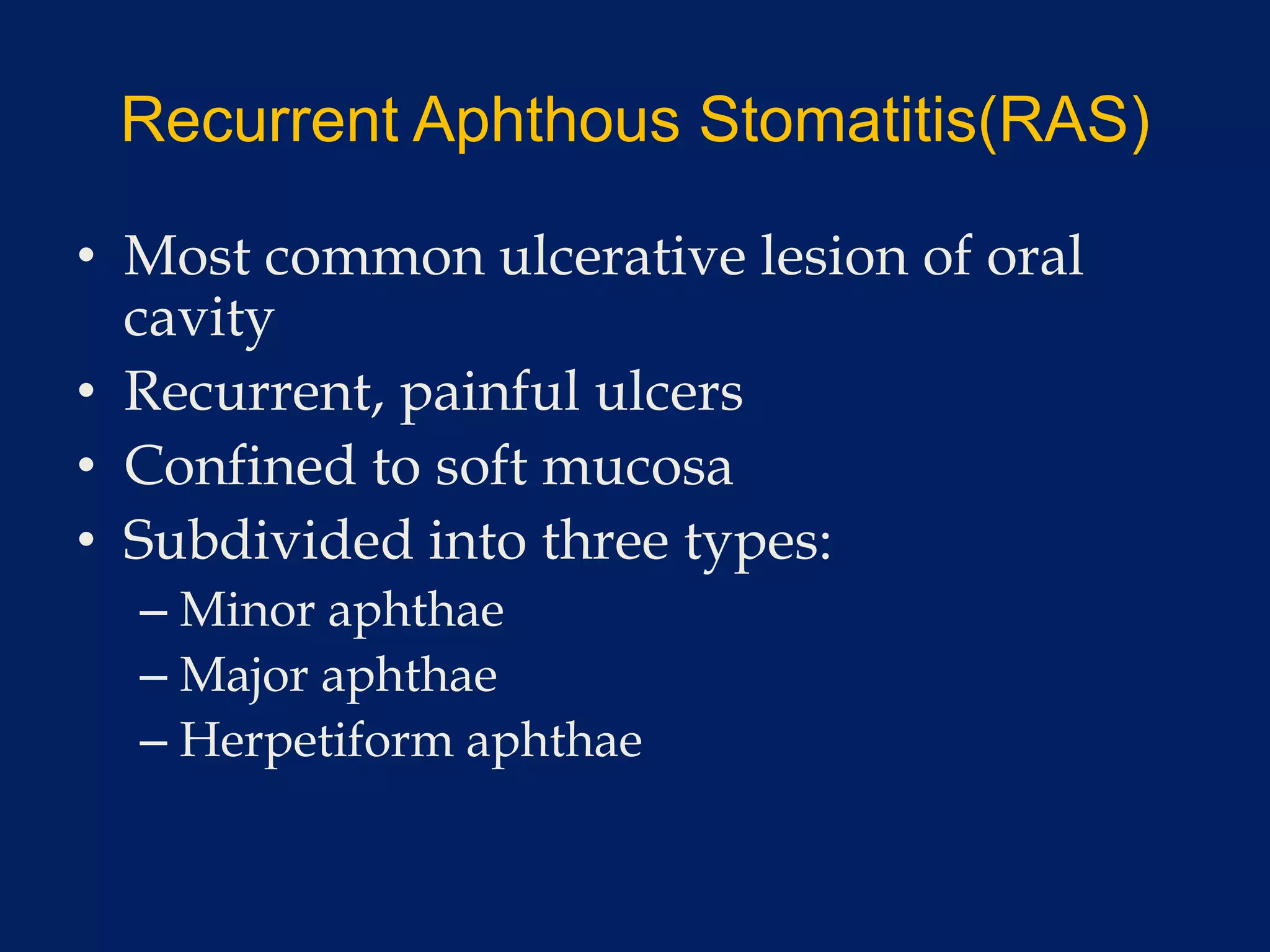 Ulcers of the oral Cavity Arshad.pptx