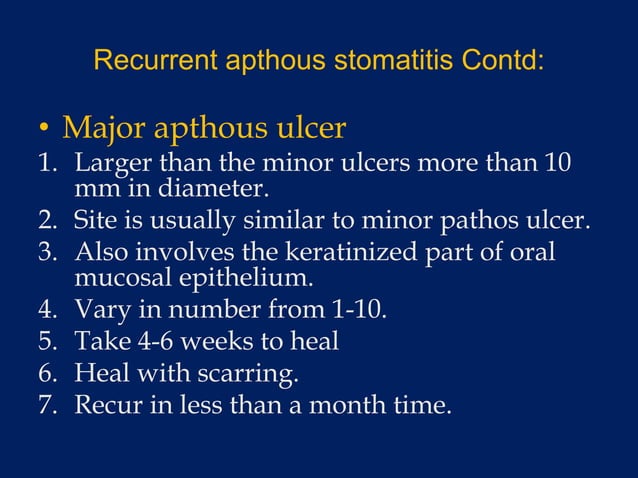 Ulcers of the oral Cavity Arshad.pptx | Ear, Nose and Throat Conditions ...