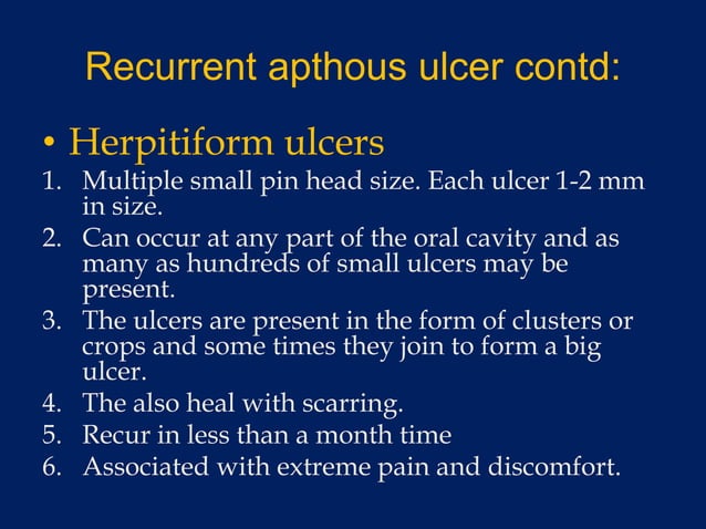 Ulcers of the oral Cavity Arshad.pptx | Ear, Nose and Throat Conditions ...
