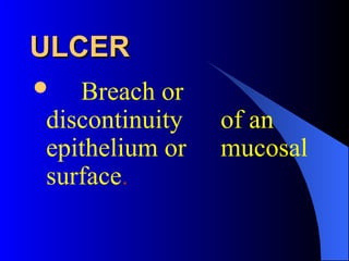ULCERS, SINUSES & FISTULAE in surgery ward.ppt
