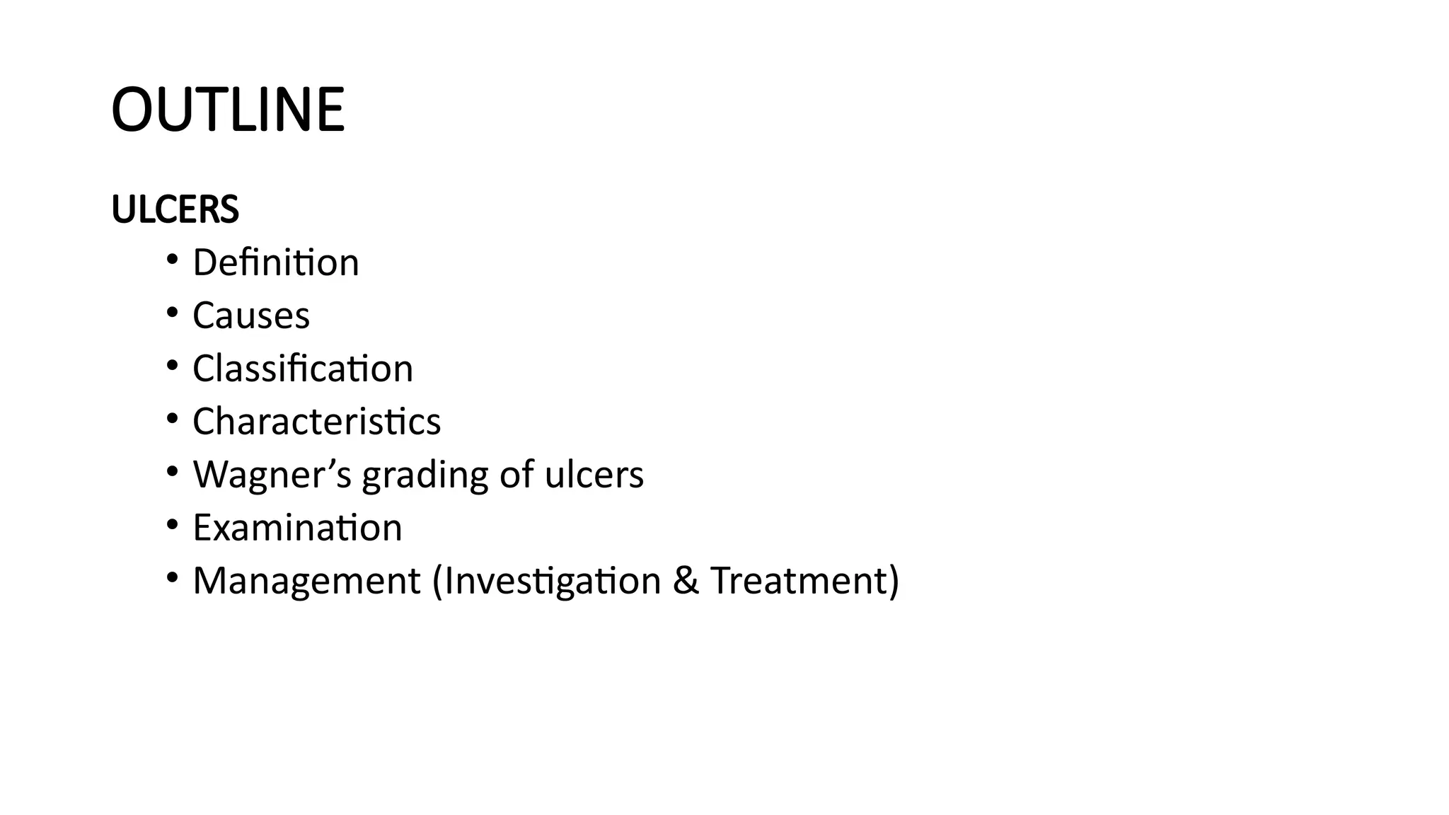 ULCERS, SINUSIS AND FISTULAE. EDITED.pptx
