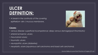 Ulcers & skin infections | PPT