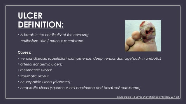 Ulcers Definition