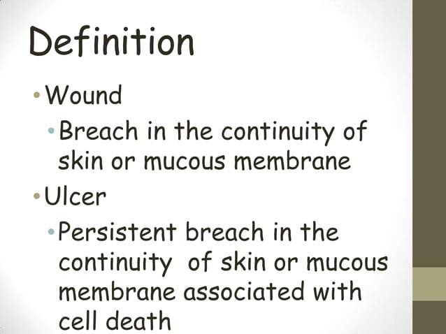 Ulcers & wounds | PPTX | Death, Injury, or Military Conflict ...