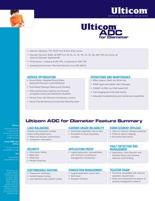 Product Data Sheet for Ulticom Telecom Products | PDF