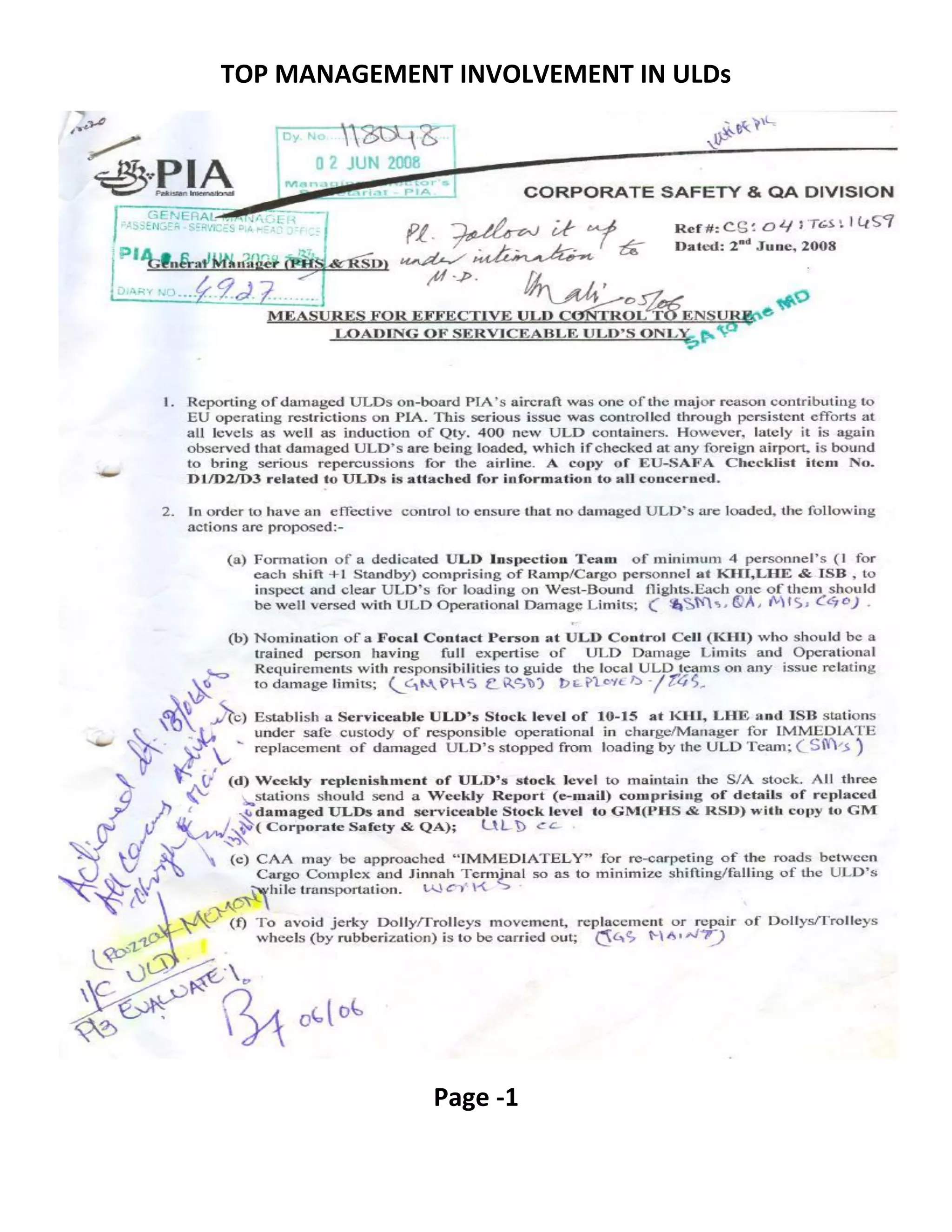 Uld control manual 2012 | PDF