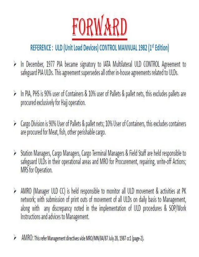 Uld control manual 2012 | PDF | Air Travel | Travel Type