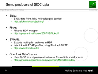 Weaving SIOC into the Web of Linked Data | PPT