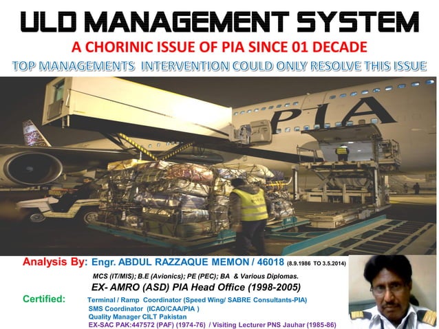 ULDs A Chronic Issues in PIA | PPT