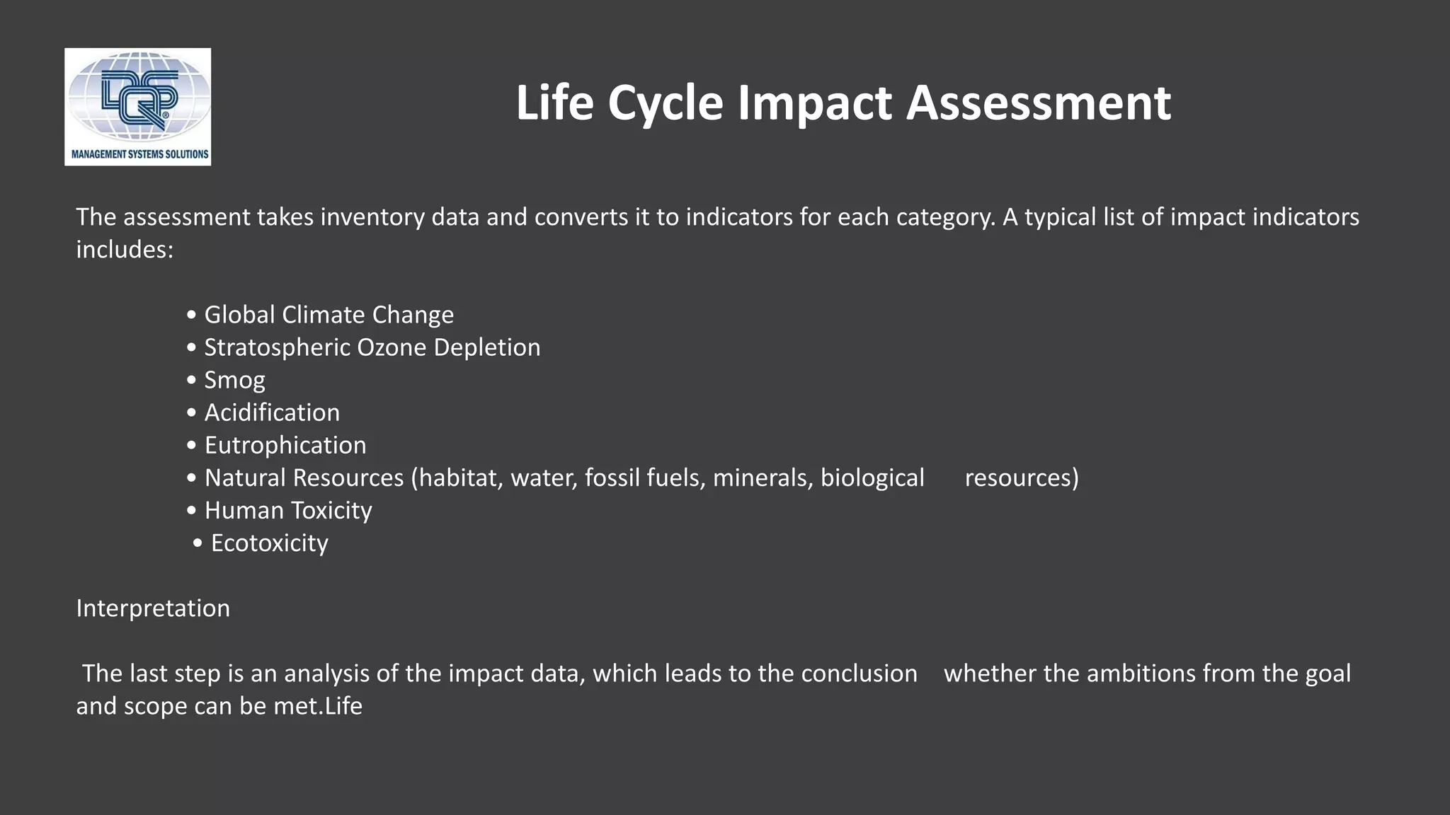 Life Cycle Assessment LCA Certification | PPT
