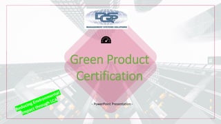 Life Cycle Assessment LCA Certification | PPT