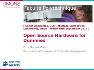 Open Source Hardware for Dummies | PPT