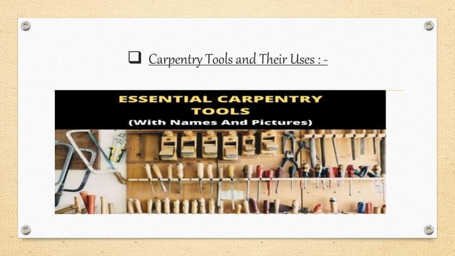Carpentry | PPTX