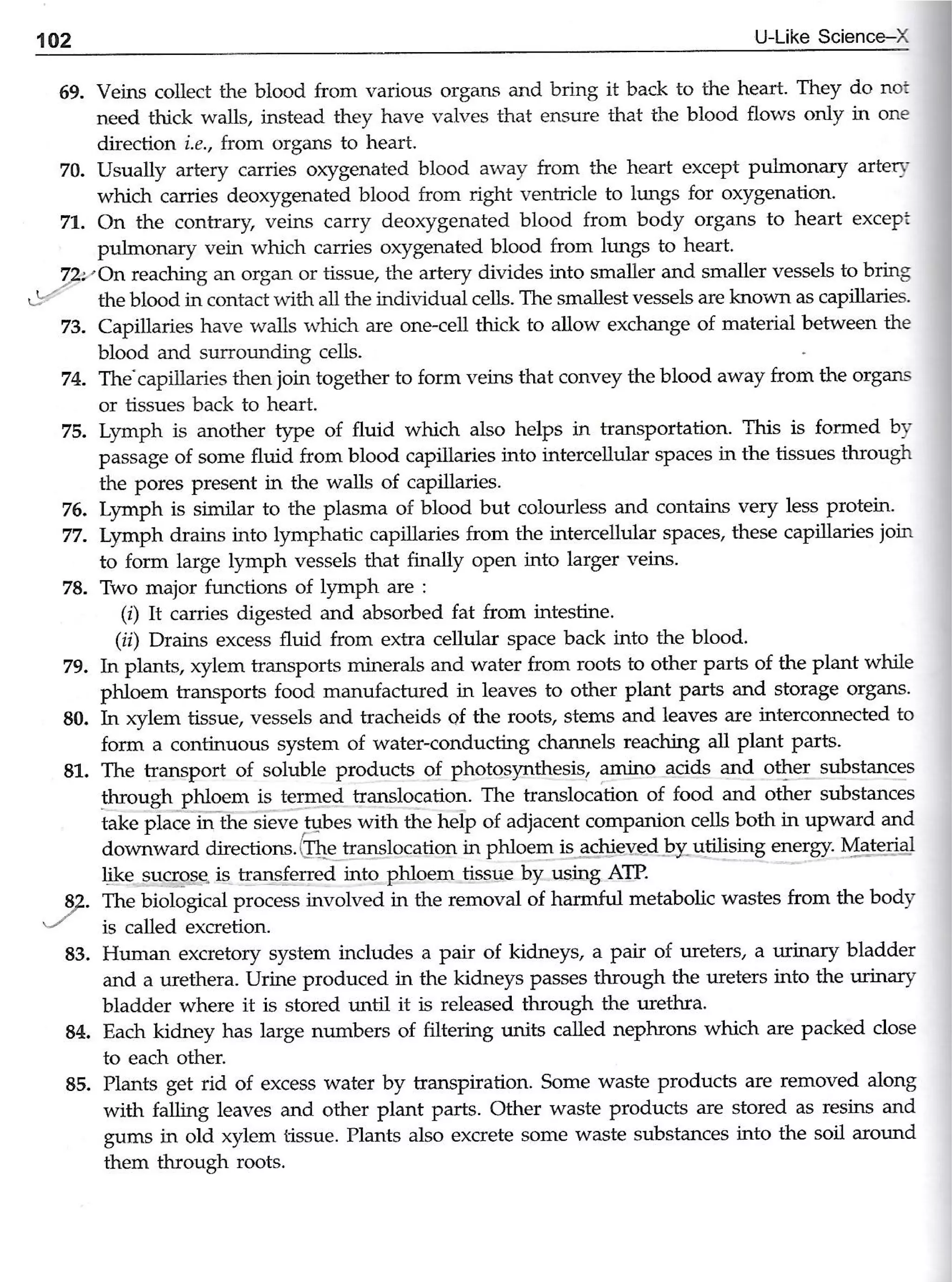 Ulike science SAMPLE PAPER (BIOLOGY)LIFE PROCESS | PDF