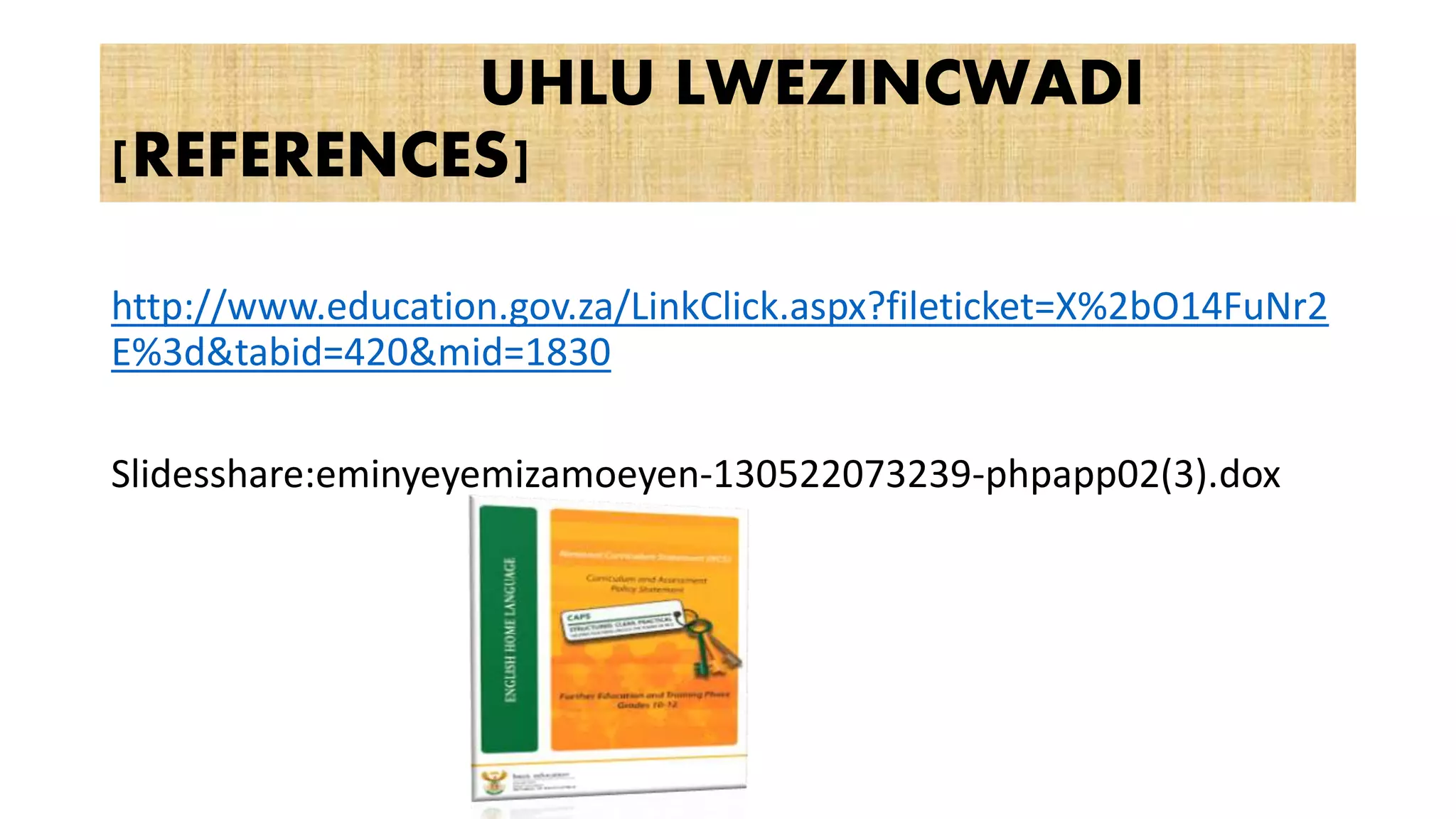 Ulimi lwesizulu ulimi lwasekhaya | PPTX