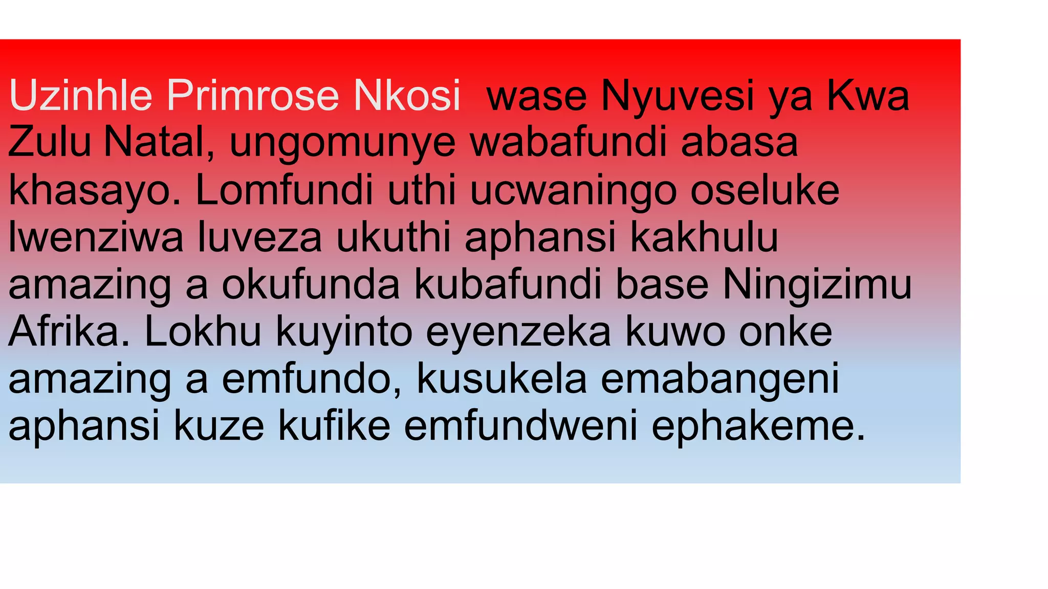Ulimi lwesizulu ulimi lwasekhaya | PPTX