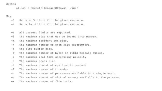ulimit | PPT
