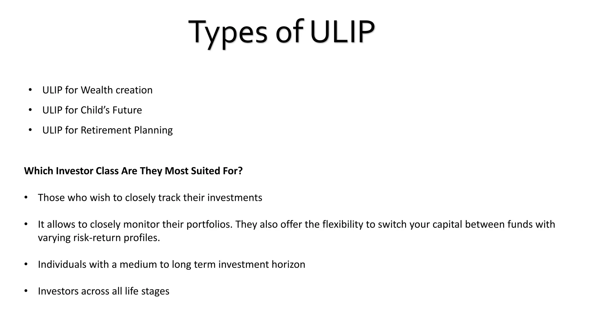 Unit Linked Insurance Plan | PPTX