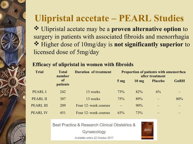 Ulipristal acetate in treatment of fibroids | PPT