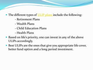 Unit linked insurance plans | PPTX