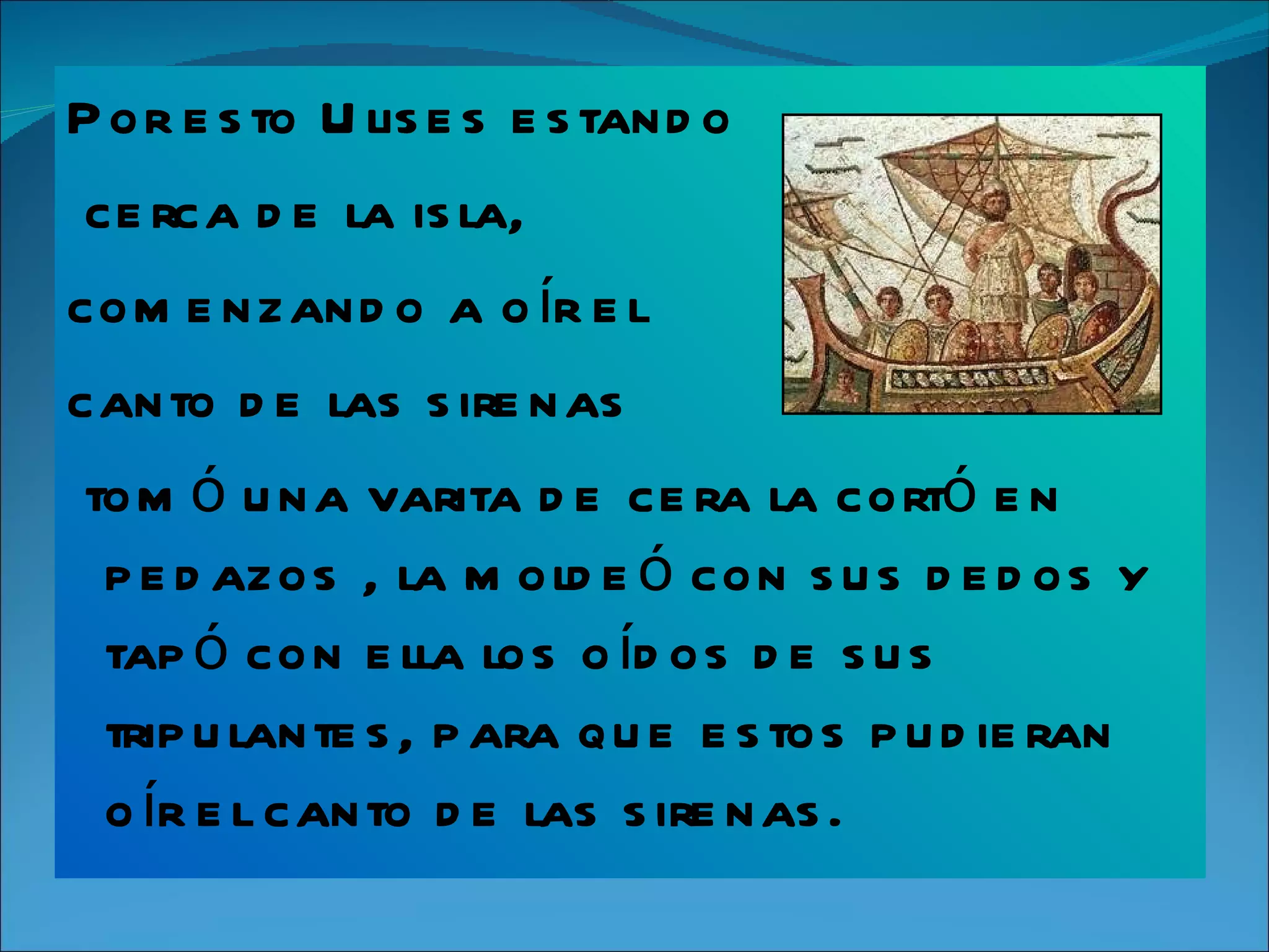 Ulises y las sirenas (mito) | PPT