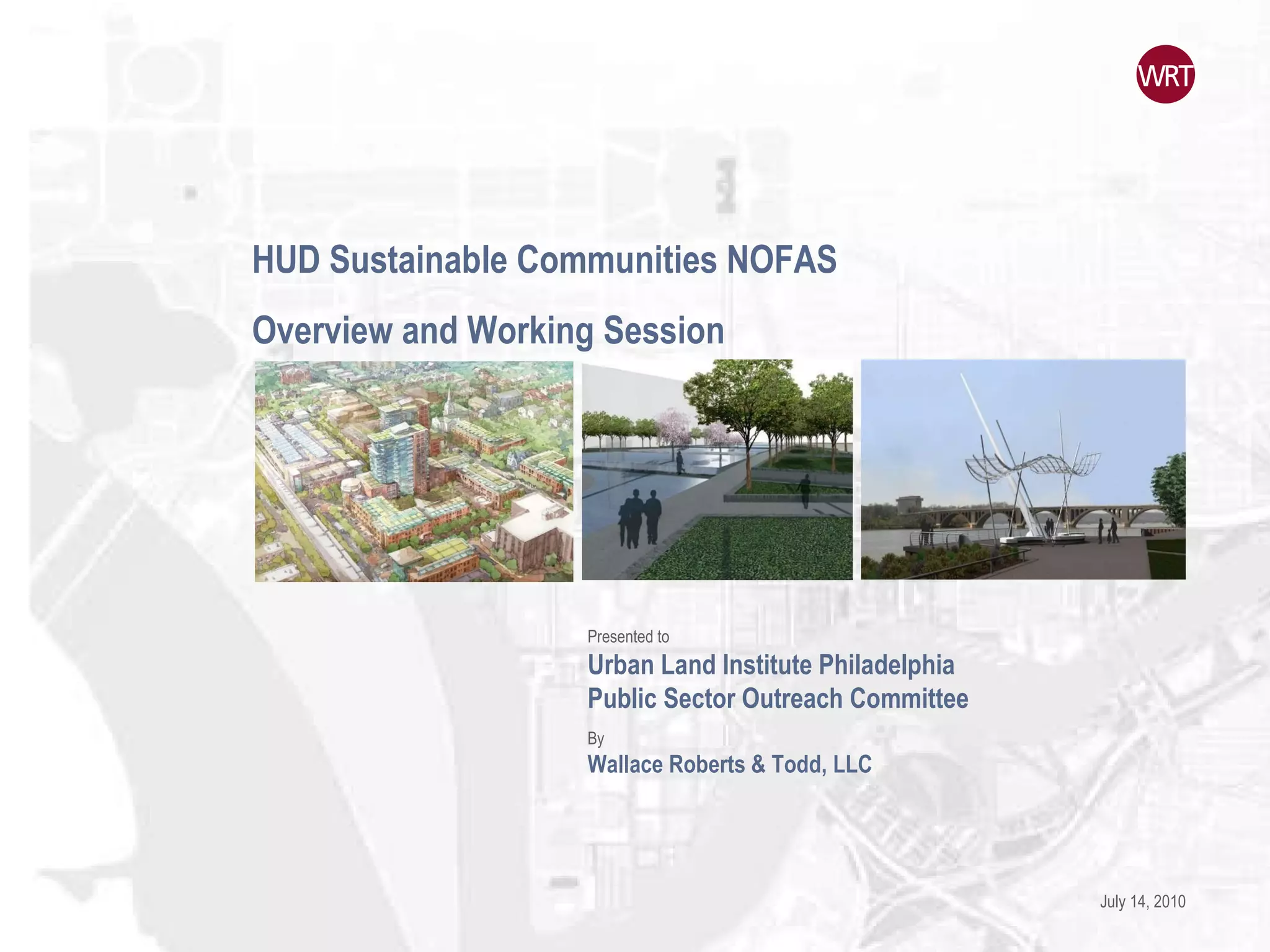 HUD Sustainable Communities NOFAS | PPT