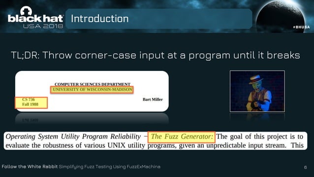 Follow The White Rabbit Simplifying Fuzz Testing Using Fuzzexmachina Ppt