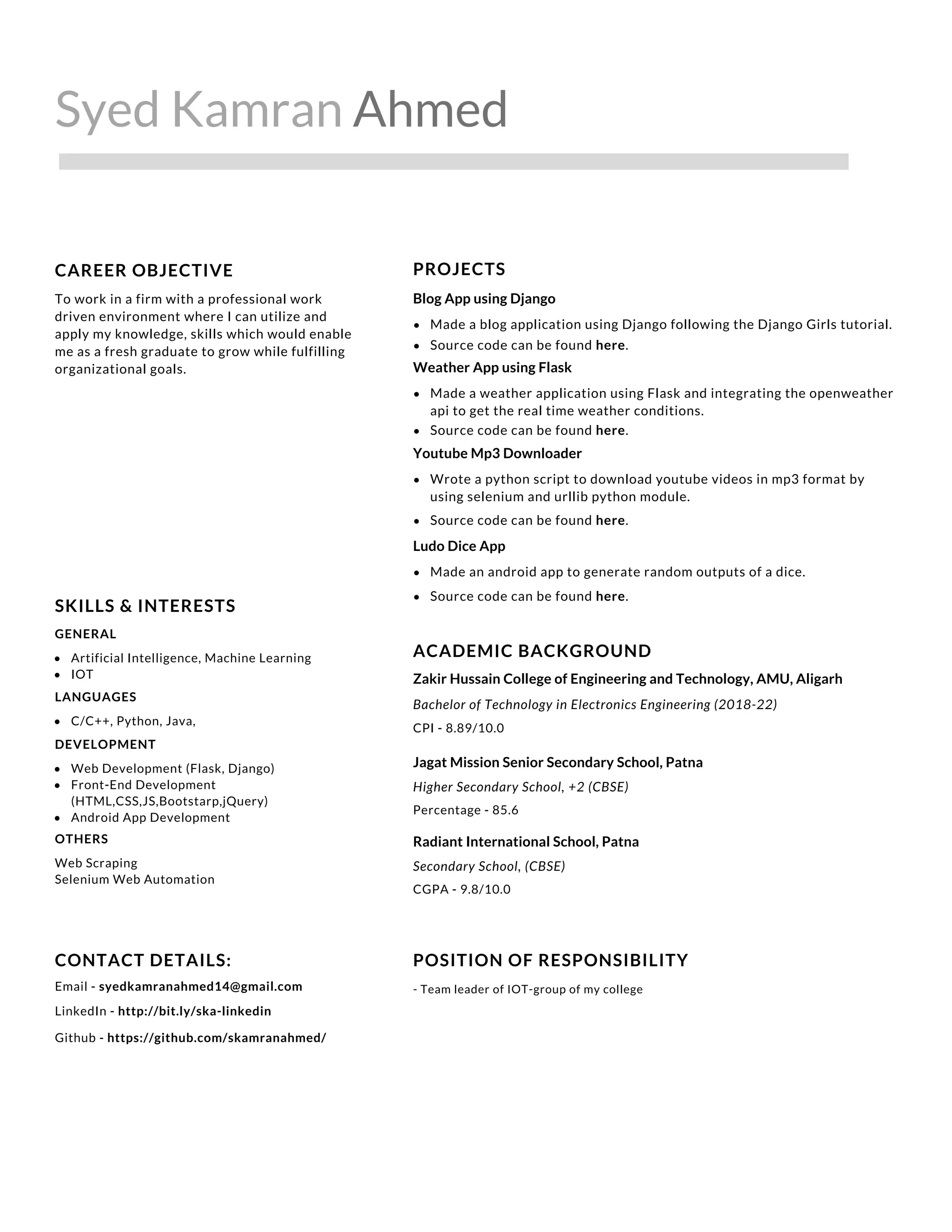 Resume | PDF