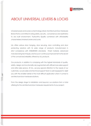 Universal Levers and Locks - Brochure | PDF