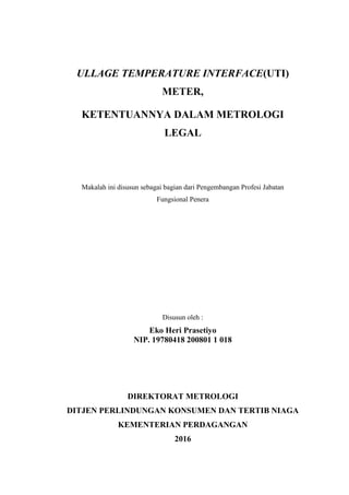 Ullage temperature interface_uti | PDF