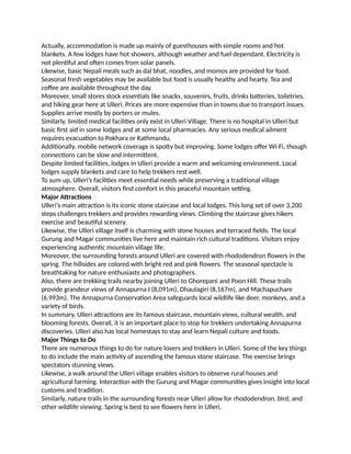 Ulleri is a small hill station in Nepal's Annapurna region on the way ...