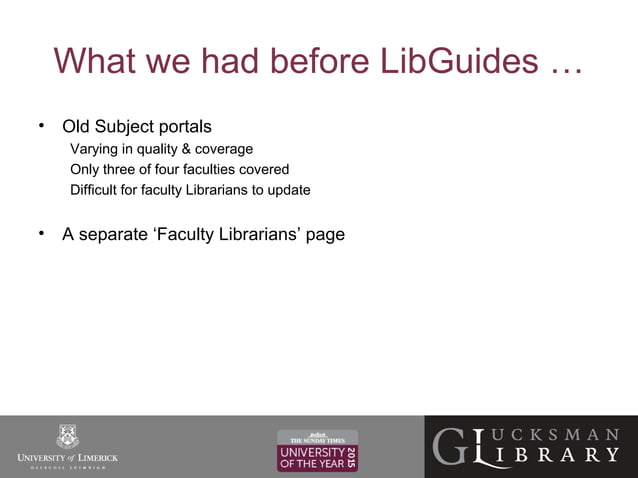 UL LibGuides | PPT | Databases | Computer Software and Applications