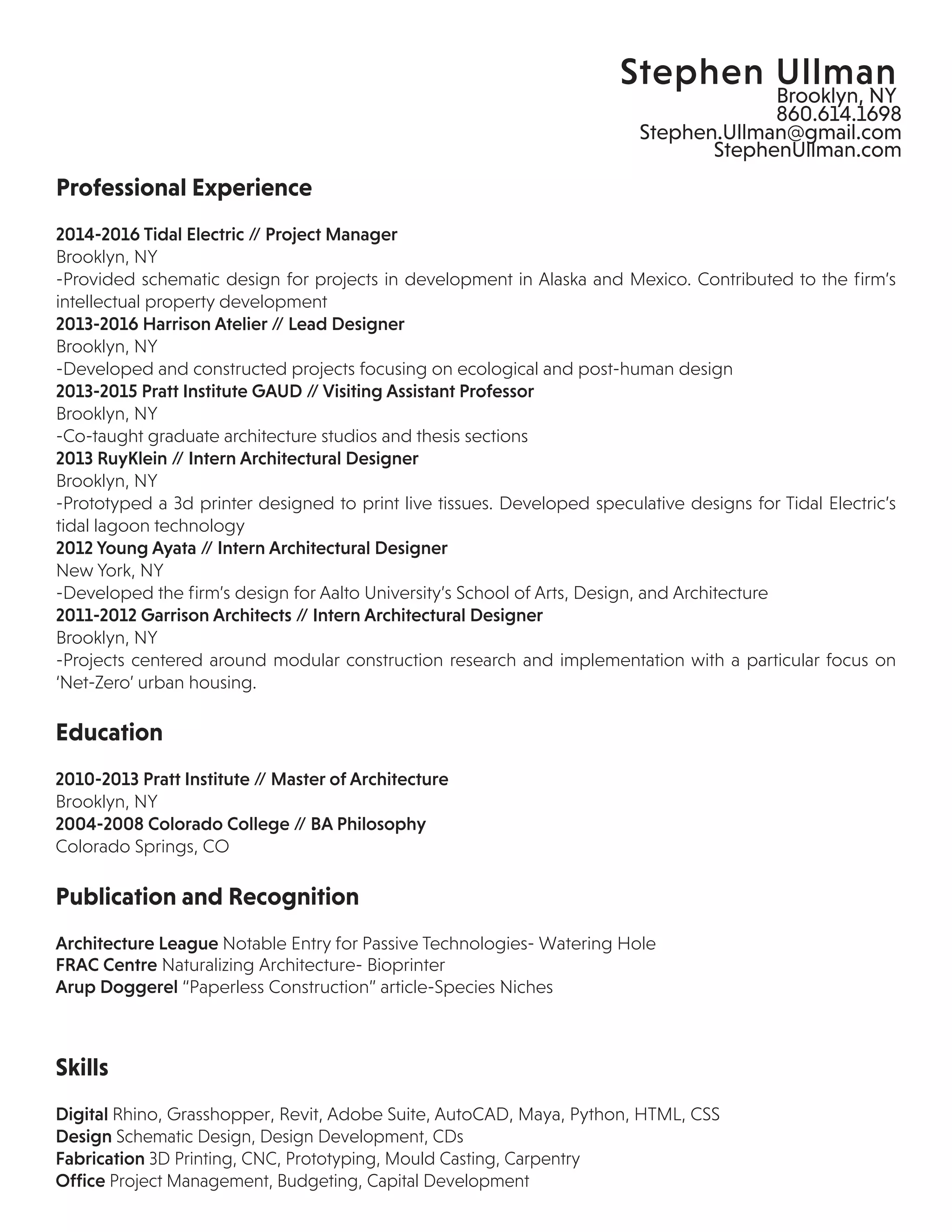 Stephen Ullman Resume | PDF