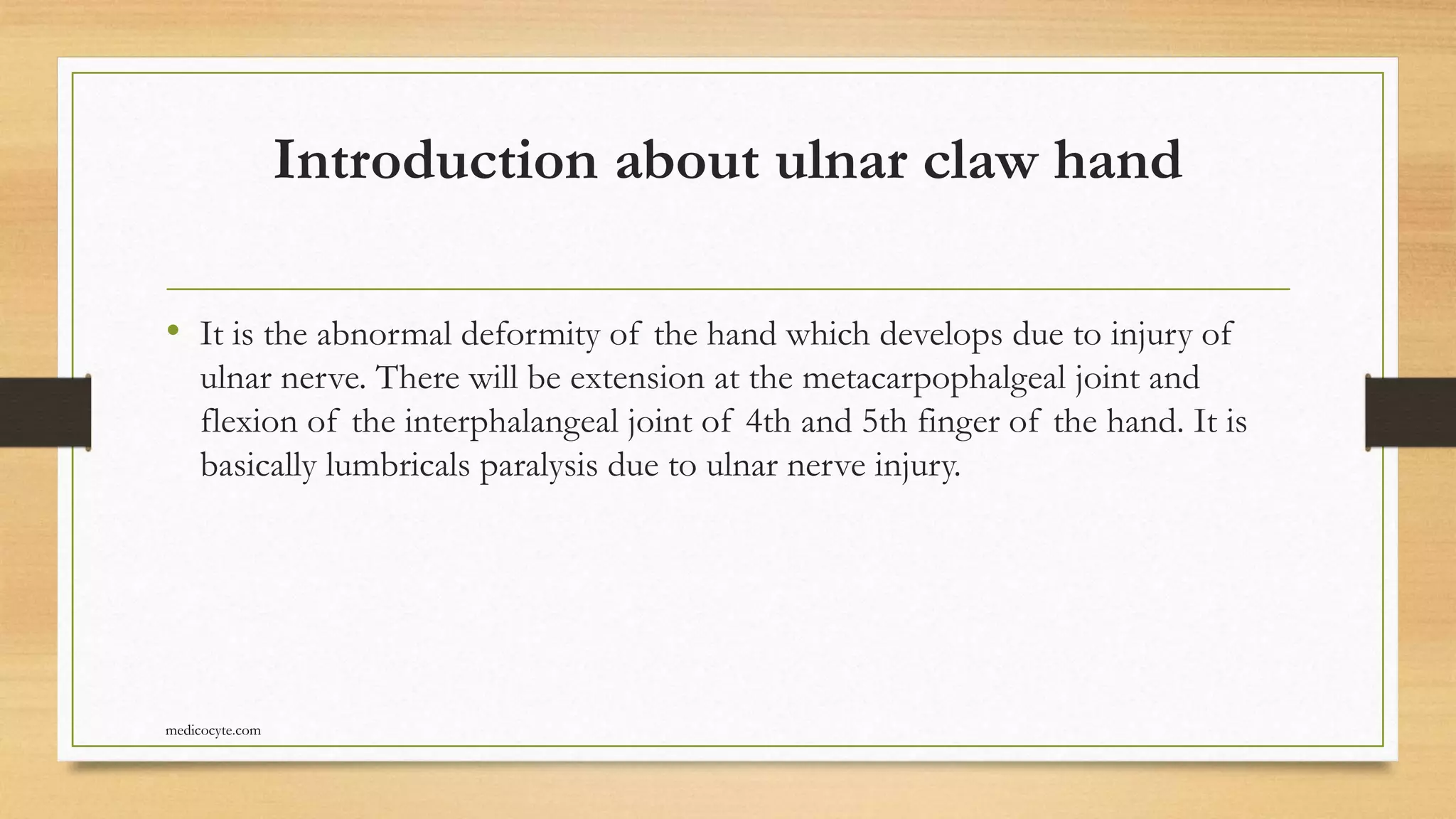 Ulnar claw and ulnar paradox by medicocyte.com