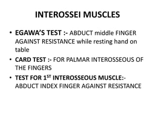 Ulnar nerve CLINICAL examnation | PPTX