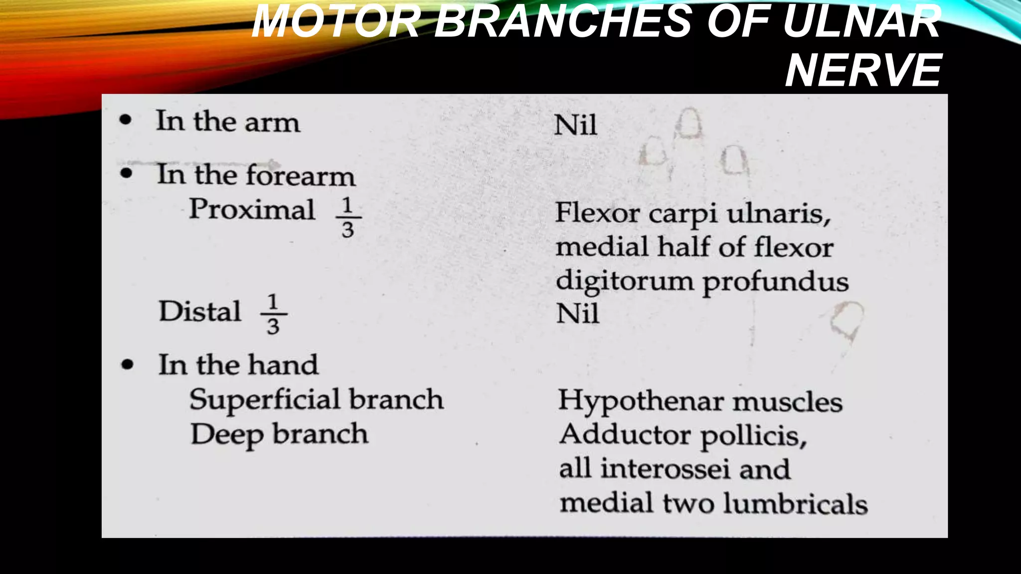 Ulnar nerve injury PPT | PPTX