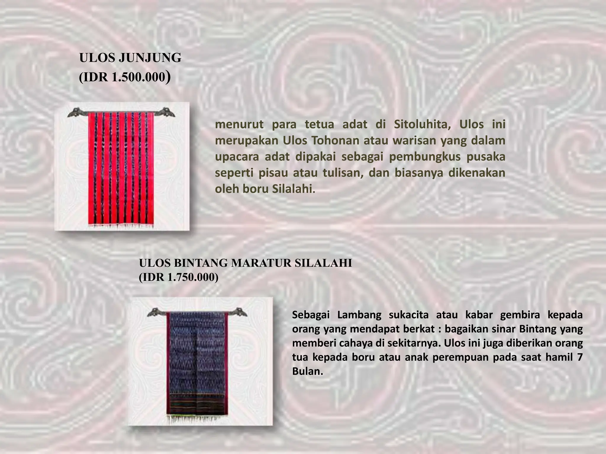 ULOS KHAS SILAHISABUNGAN PROV SUMATERA UTARA | PPTX