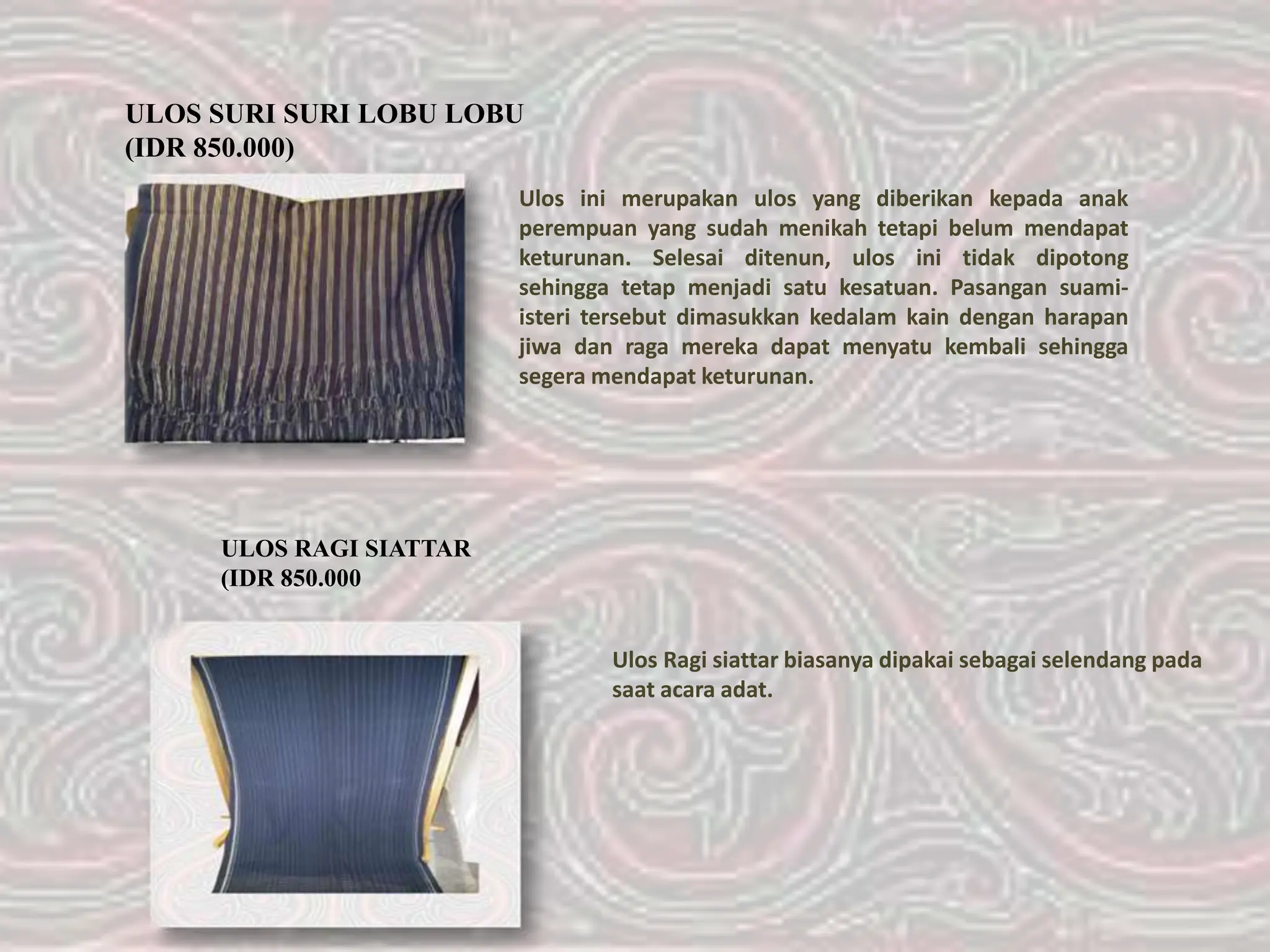 ULOS KHAS SILAHISABUNGAN PROV SUMATERA UTARA | PPTX