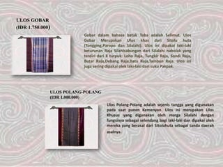 ULOS KHAS SILAHISABUNGAN PROV SUMATERA UTARA | PPTX