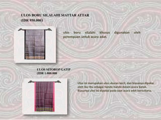 ULOS KHAS SILAHISABUNGAN PROV SUMATERA UTARA | PPTX