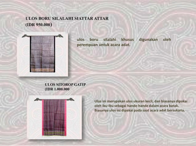 ULOS KHAS SILAHISABUNGAN PROV SUMATERA UTARA | PPTX