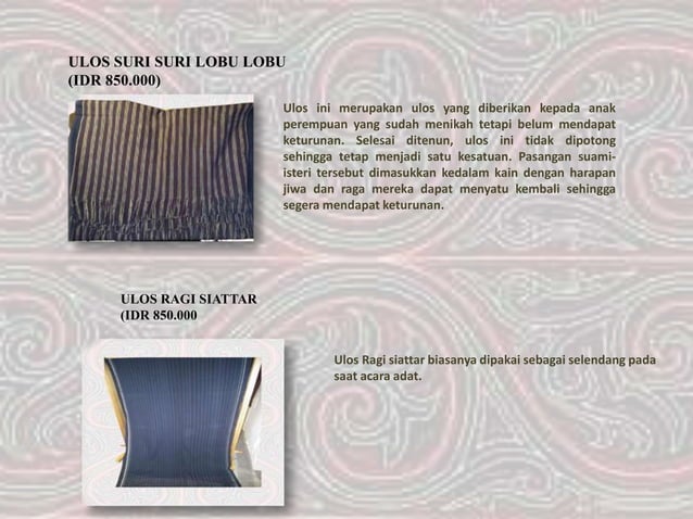 ULOS KHAS SILAHISABUNGAN PROV SUMATERA UTARA | PPTX