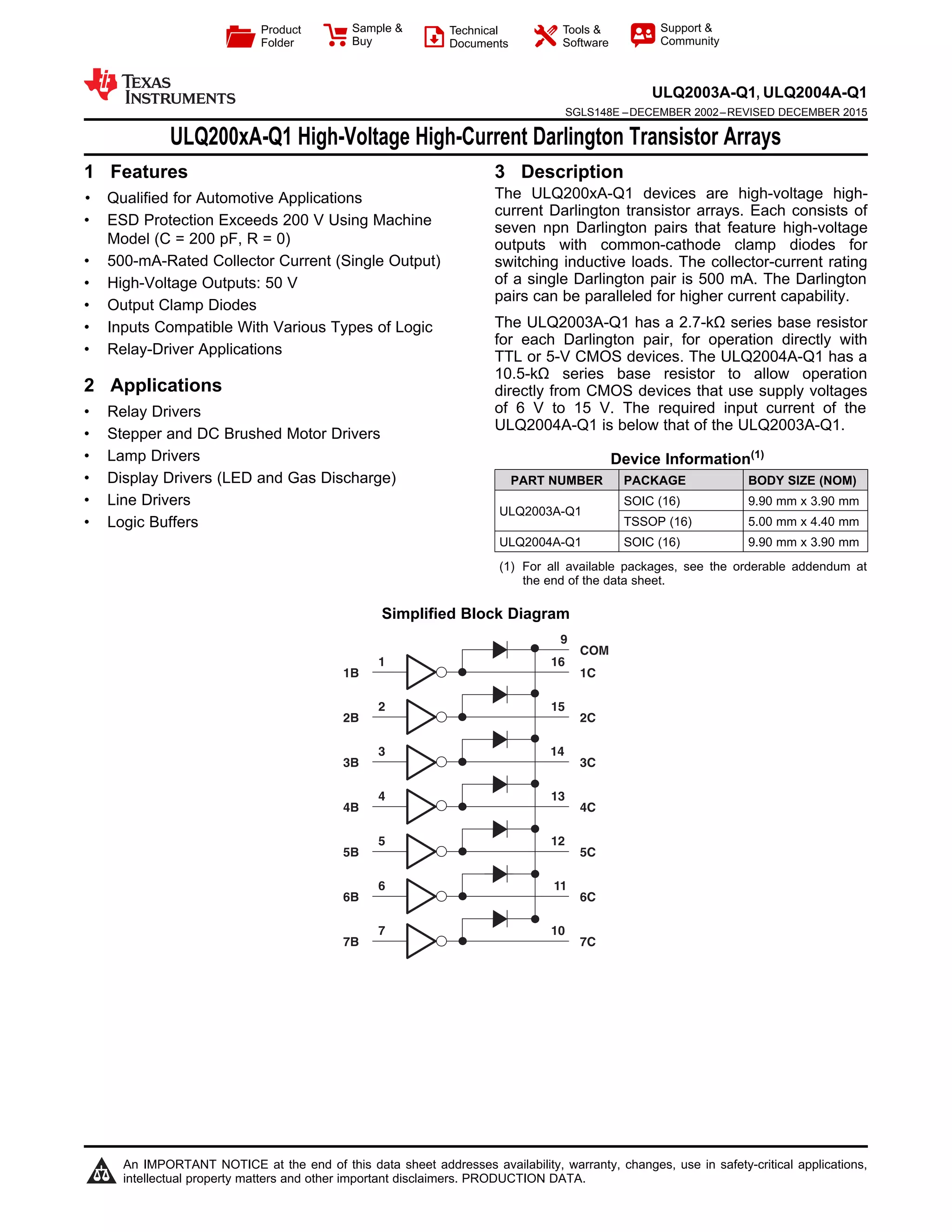 Original DARLING TRANSISTOR ARRAY IC ULQ2003A 2003A 2003 SOP-16 New ...