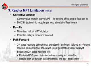 UlSD Hydrotreater Challenges Overcome to Improve on Stream Factor ...